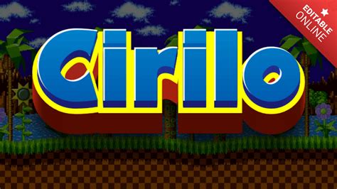Cirilo Sonic 3d Logo Text Effect Generator