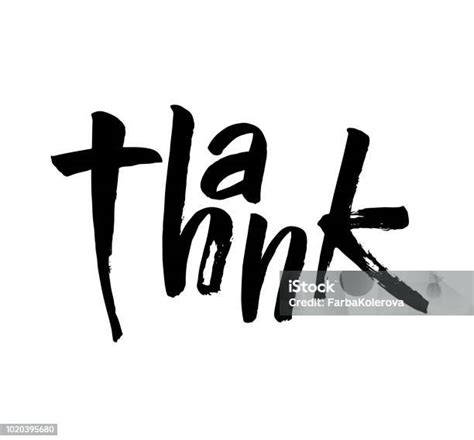 흰색 배경에 텍스트를 감사 합니다 서 예 글자 현대 브러시 서 예 벡터 0명에 대한 스톡 벡터 아트 및 기타 이미지 0명 감사합니다 낱말 Istock
