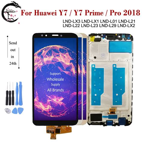 5 99 Y7 2018 Lcd With Frame For Huawei Y7 Prime Y7 Pro Display Screen Touch Digitizer Ldn L21