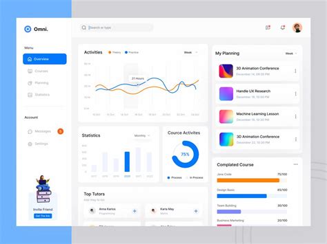 Course Dashboard Ui Design Ui4free