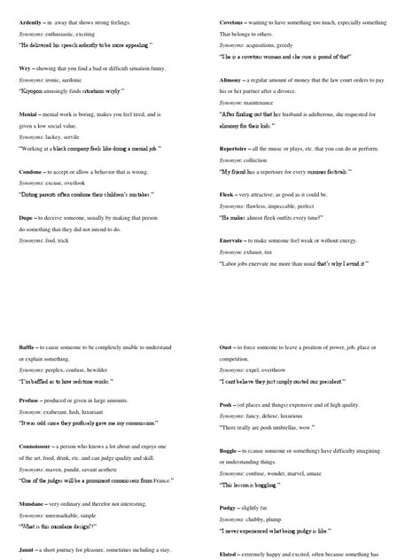 50 Unfamilliar Words By Lance Heindrick Yanos Pdf