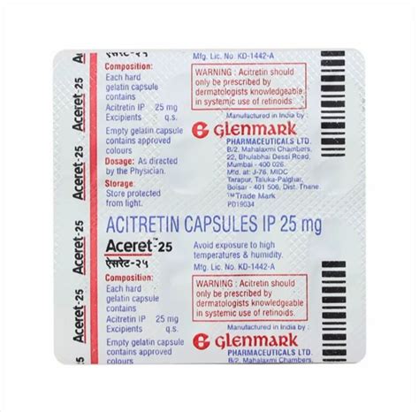 Acitretin Capsules Ip 25mg At ₹ 980stripe In Nagpur Id 2851769599662