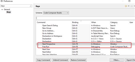 CCS AWR Key Shortcut For Switching Between Edit And Debug Views