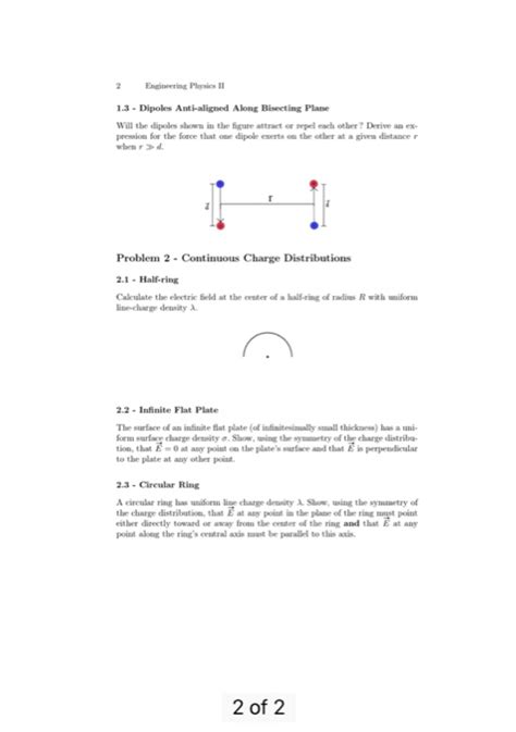 Solved Problem 1 Dipoles 1 1 Bisecting Plane Show That The