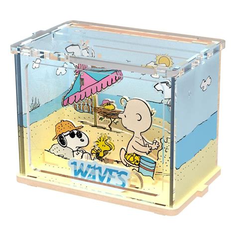 Peanuts Mini Scene Chilling At The Beach Wood Model Kit
