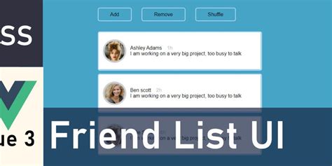 animating lists in vue 3 create friend list ui r web design
