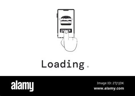 hamburger order bw loader animation mobile with fast food app flash