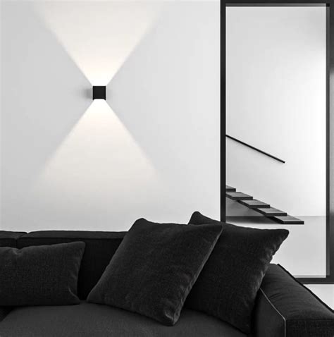 Lampinno Led Zand Zwart Wandlamp Kubus Duo Licht Verstelbaar Waterproof Bol