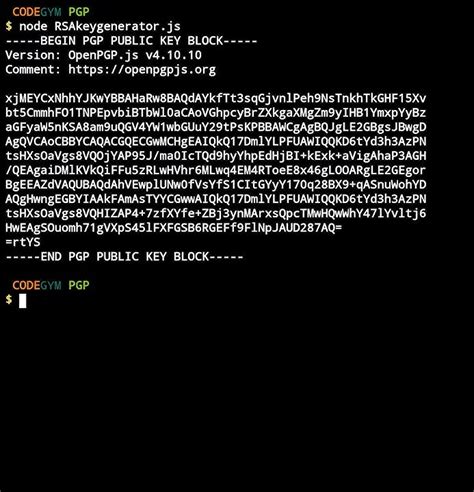 Openpgp Generate Rsa Public Key Using Openpgpjs And Nodejs Youtube