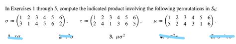 Solved In Exercises 1 Through 5 Compute The Indicated