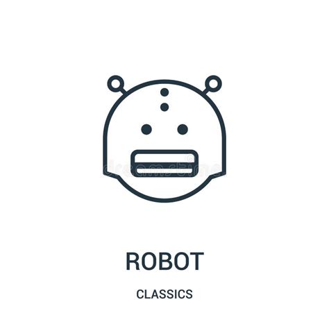 Robot Icon Vector From Bioengineering Collection Thin Line Robot