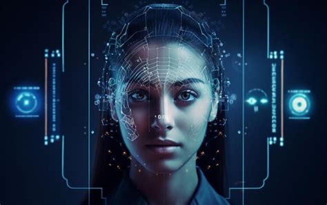 Premium Ai Image Biometrics Concept Facial Recognition System