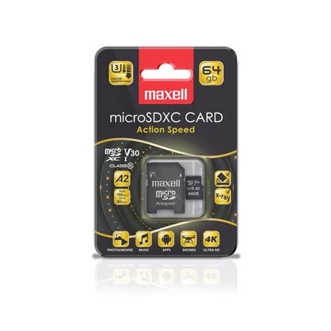 Maxell Maxell Action Speed Microsd 64gb Adapteri