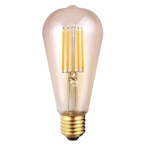 Mantra Amber St64 Led E27 Bulb 6 5w 650lm