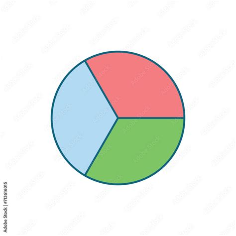 Circle Divided Into Three Equal Segments One Third Fraction Circle Scientific Resources For