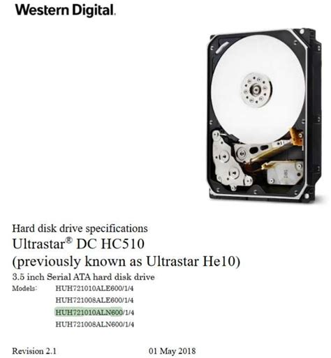 HDD Диск 10Tb SATA HGST He10 3.5 10Тб ХДД ПДВ Helium WD HC510 DC: 3 699 ...