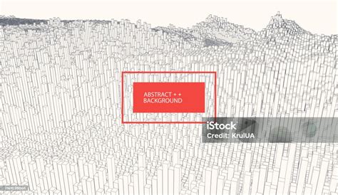 정사각형 패턴입니다 와이어 프레임 풍경 배경입니다 미래 벡터 그림입니다 0명에 대한 스톡 벡터 아트 및 기타 이미지 0명 3차원 형태 가상현실 Istock