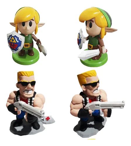 Link Zelda Duke Nukem Bonecos Coleção Presente Frete Grátis