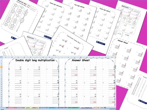 Mathematics Arithmetic Worksheet Generator Teaching Resources