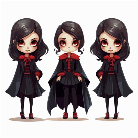 Premium Vector Enigmatic Autumn Vampire Girl Illustration Ai Generation