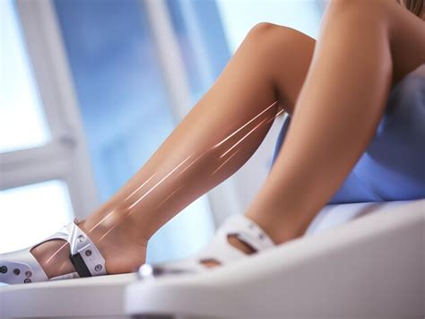 A Woman With A Bandaged Leg And A Bandaged Leg Premium Ai Generated Image