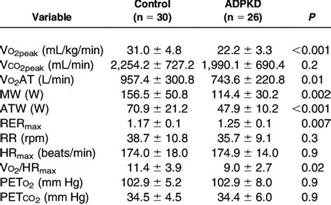 Cardiopulmonary Exercise Testing Parameters Download Scientific Diagram
