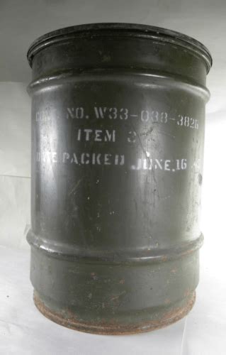 Vintage Usa World War 2 1945 Ration Storage Drum Foreign And