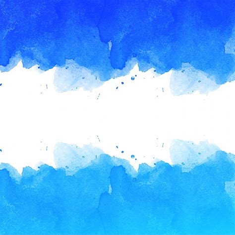Free Vector Beautiful Hand Draw Blue Watercolor Background
