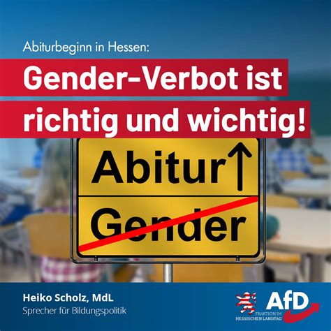 Abiturbeginn In Hessen Gender Verbot Ist Richtig Und Wichtig