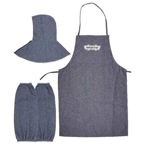 Wadfow Work Set Apron Sleeve And Denim Hat For Welder Wdy1803 Wadfow Philippines