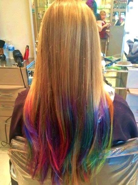 Rainbow Dip Dyed Hair Tumblr