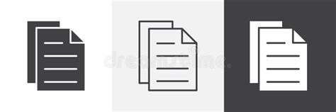 Duplicate Vecor Icon Set Stock Vector Illustration Of Logo 340693597