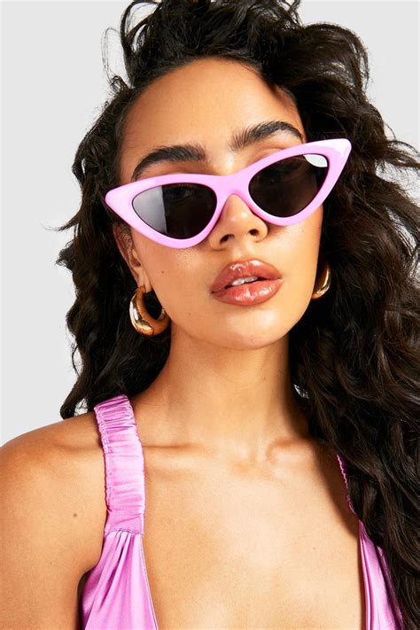 Purple Cat Eye Sunglasses Boohoo Uk