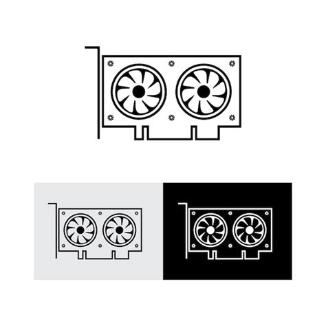 Premium Vector GPU Graphic Card Icon Vector