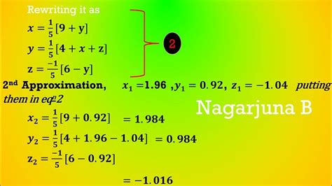 Problem Based On Jacobi Method Method To Solve The System Of Linear