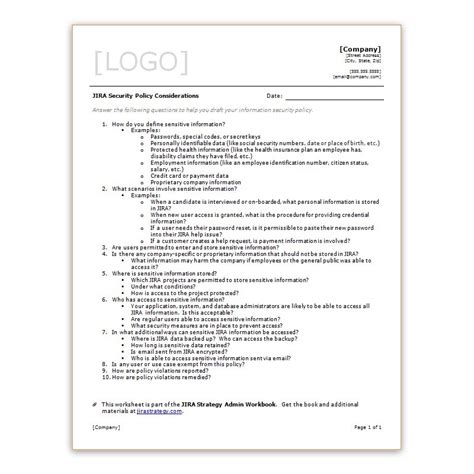 Jira Security Policy Considerations Strategy For Jira®