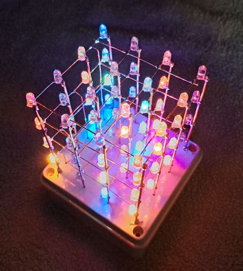D RAINBOW CUBE X X RGB LED Cube Box D Display Light Show Effect USB EBay