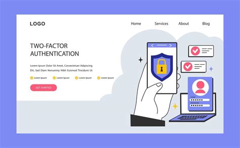 Two Factor Authentication Web Banner Or Landing Page Profile 41176334