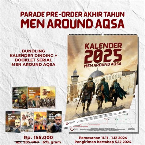 Jual Kalender 2025 Men Around Aqsa Gensa Gen Saladin Ammar Ar Risalah Bundling Booklet 7 Buku