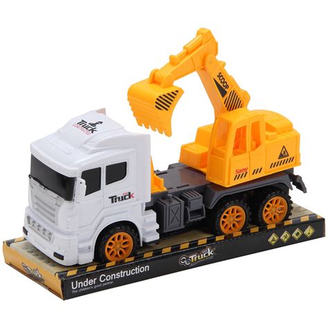 Камион играчка Truck пластмаса бял жълт Emag Bg