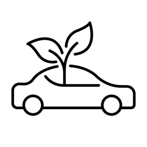 Premium Vector Eco Car Icon Eco Friendly Car Icon
