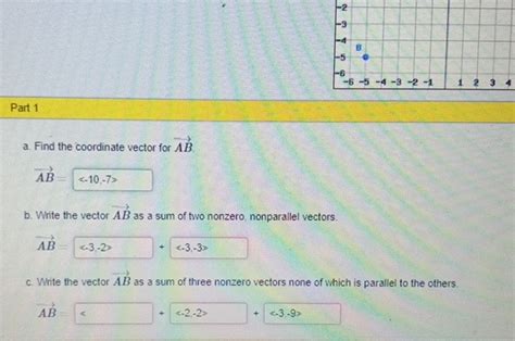 Part 1a ﻿find The Coordinate Vector For