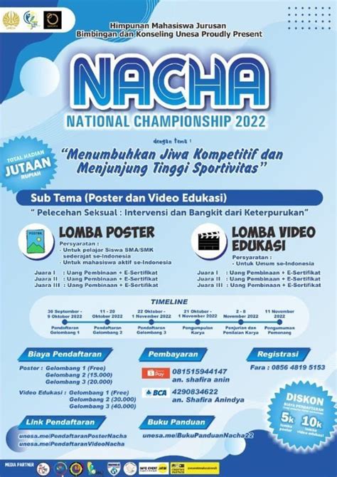 Lomba Poster 2022 Lomba Video Edukasi 2022 NACHA
