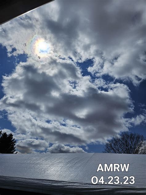 Cloud Iridescence Caught Above My Carport R Atoptics