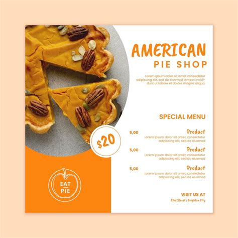 Free Vector American Pie Flyer Template