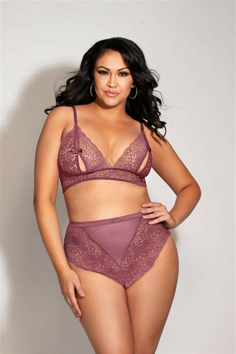 Seven Til Midnight Two Piece Bralette Set Lace Bralette With Peek A B