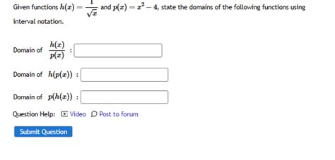 Solved Given Functions H X X1 And P X X24 State The Chegg Com
