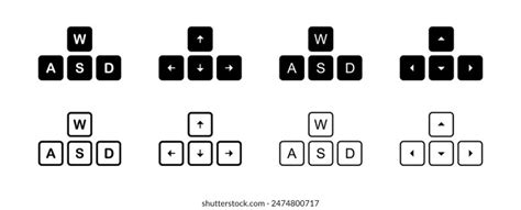 Arrow Direction Icon Wasd Symbol Key Stock Vector Royalty Free 2294039717 Shutterstock