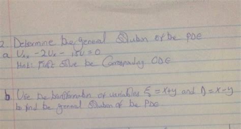 Solved Determine The General Solution Of The PDE Chegg Com