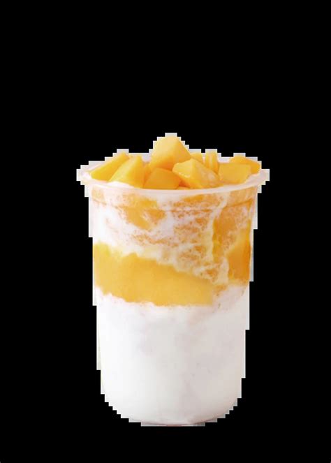 芒果果粒牛乳 花瓣网